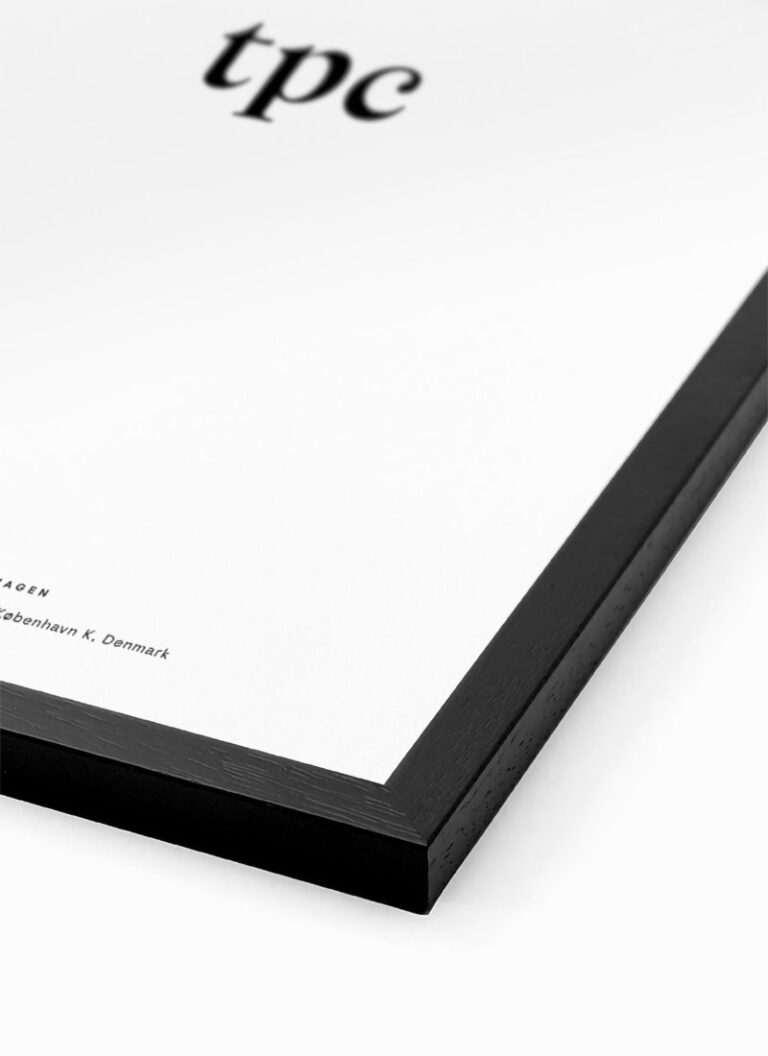 Thin Black Oak Frame with real glass - THE POSTER CLUB