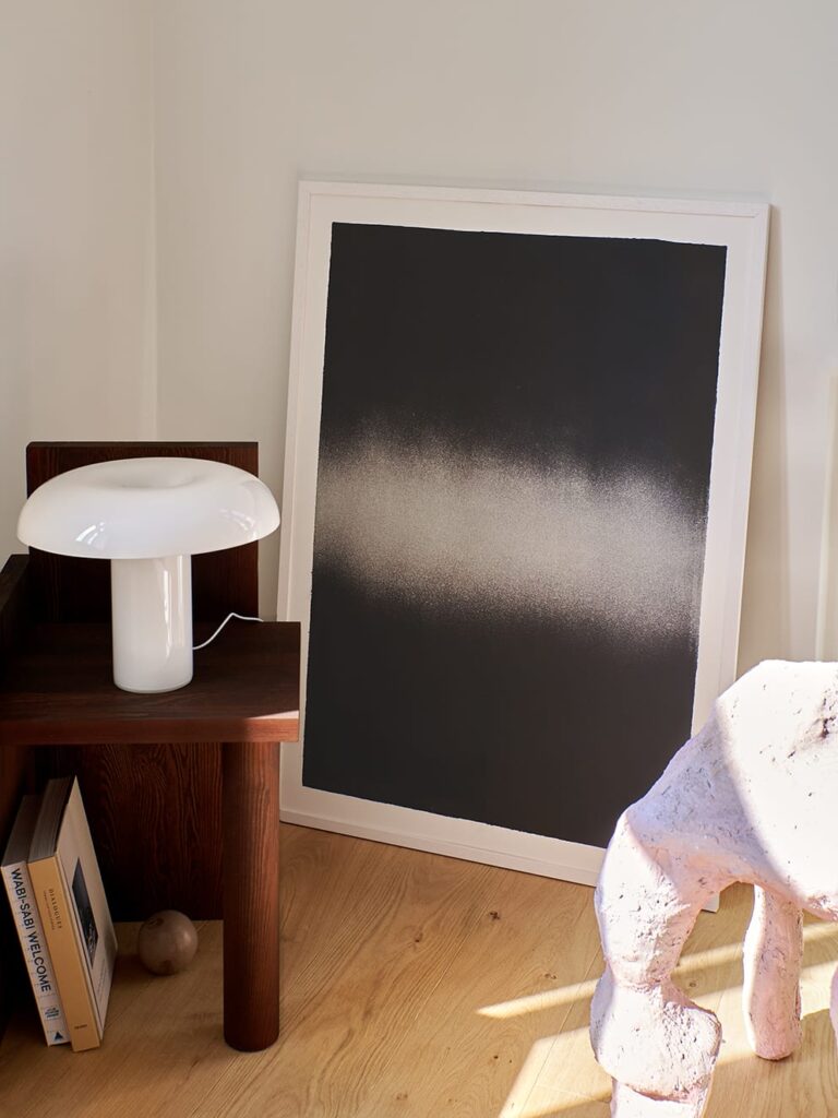 Thin White Oak Frame with real glass - The Poster Club