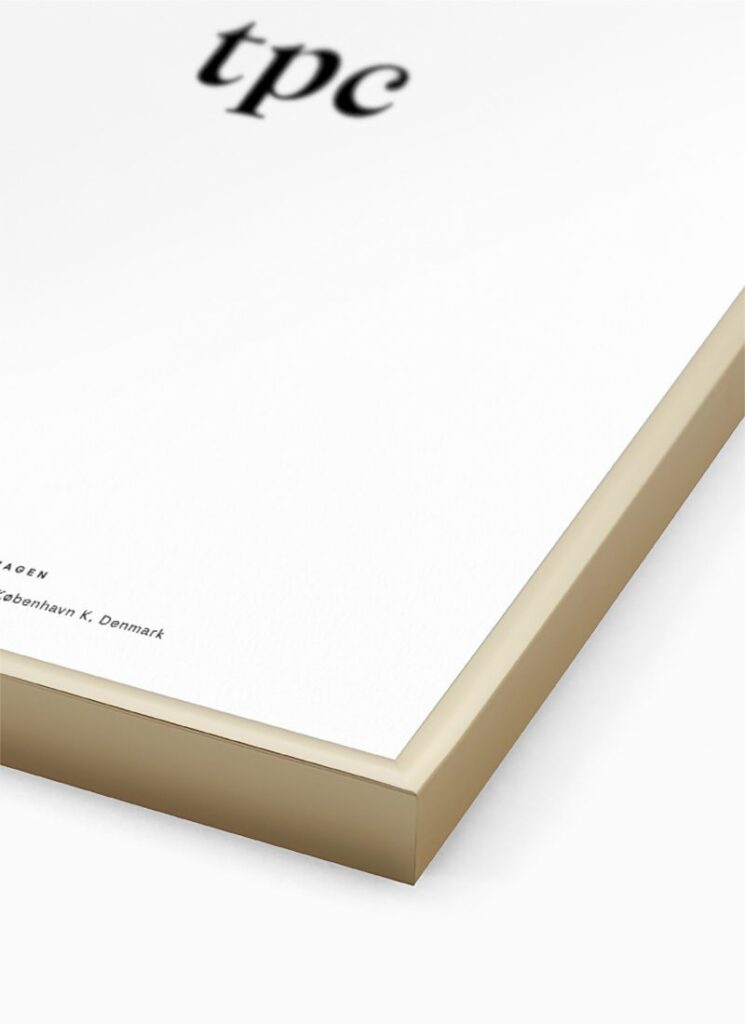 Thin Brass Aluminium Frame with real glass - THE POSTER CLUB