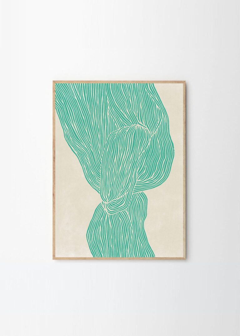 Rebecca Hein, art print The Line - Green - The Poster Club