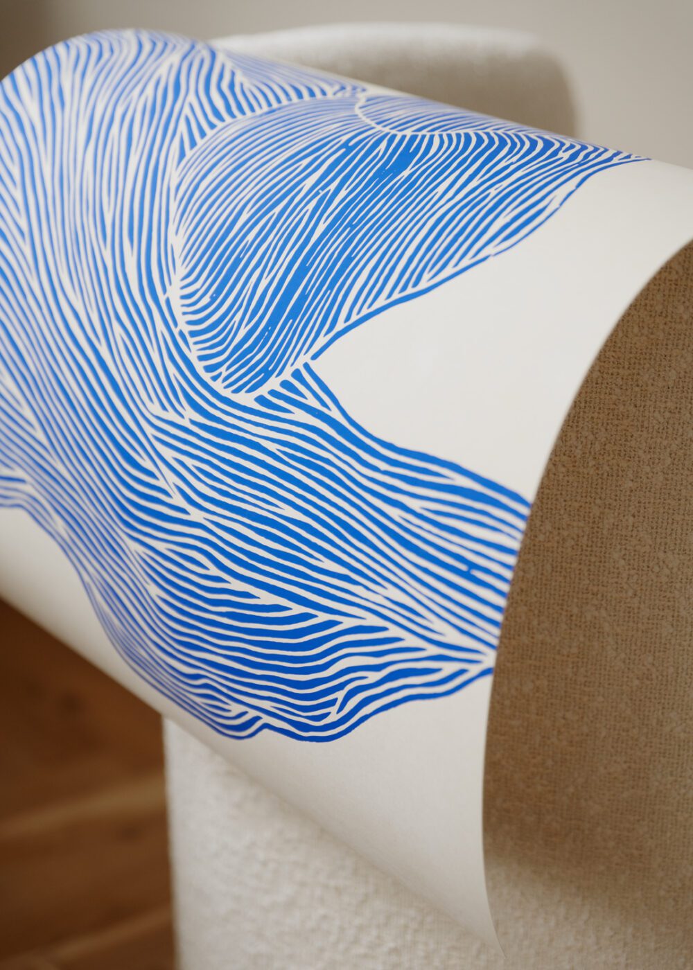 Rebecca Hein, art print The Line - Navy - The Poster Club