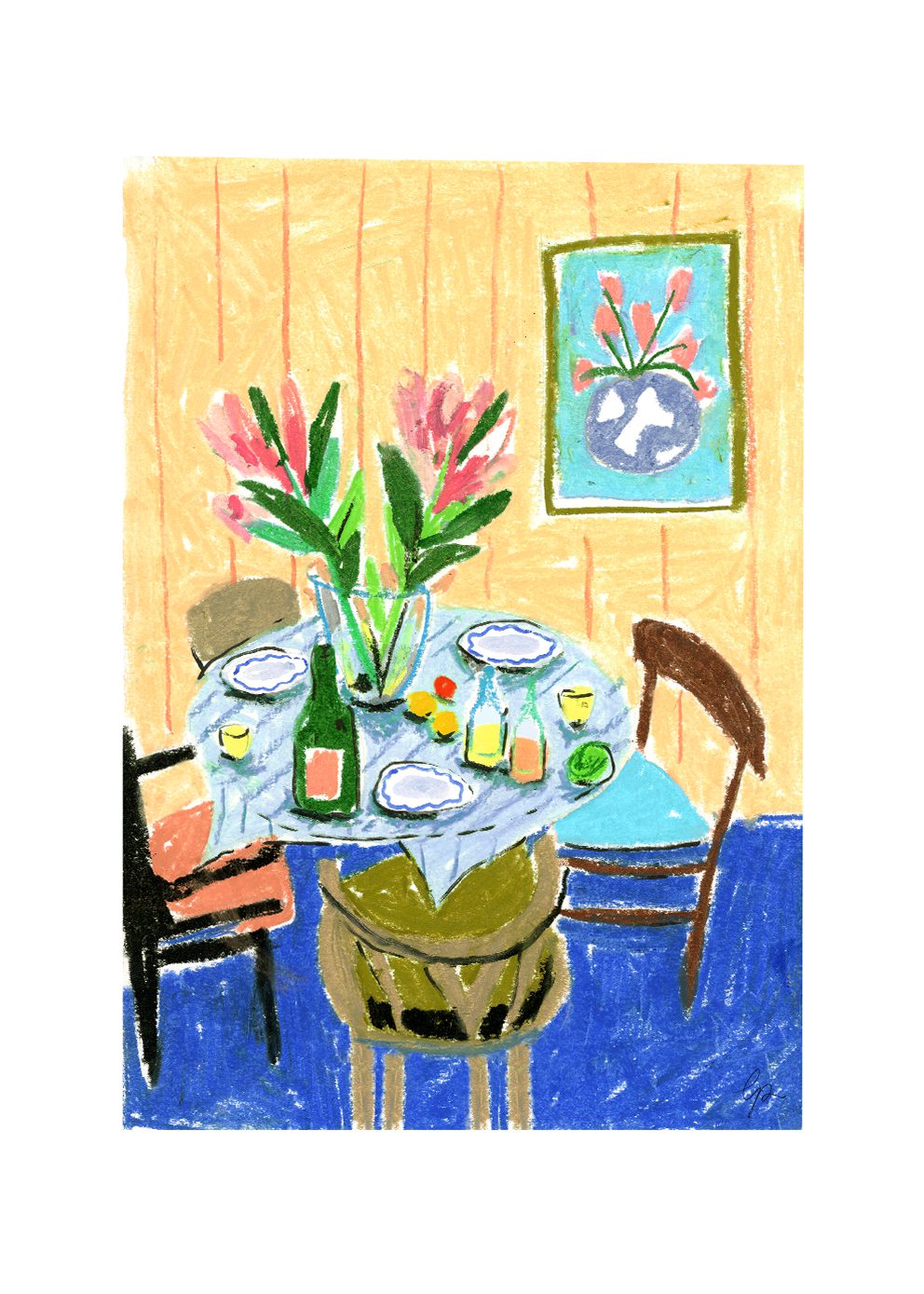 Laura Page, Pastel Table art print - THE POSTER CLUB
